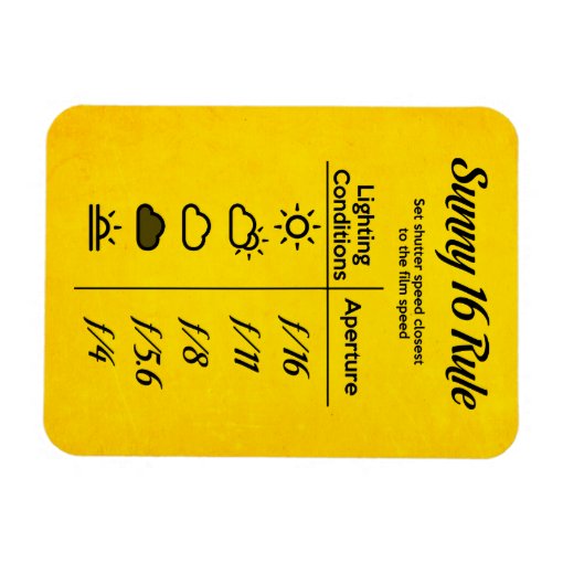 Sunny 16 rule magnet | Zazzle