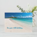 Sunny Beach Birthday Wishes Flat Greeting Card | Zazzle
