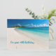 Sunny Beach Birthday Wishes Flat Greeting Card | Zazzle