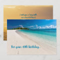 Sunny Beach Birthday Wishes Flat Greeting Card | Zazzle