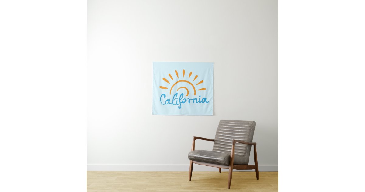 Sunny California Logo Tapestry | Zazzle