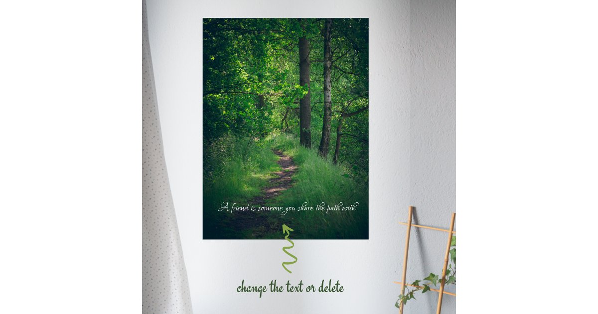 Sunny forest path poster | Zazzle