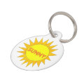 Sunny Personalized Yellow Summer Sun Sunshine Pet Name Tag | Zazzle