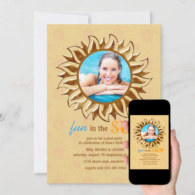 Sunny Photo Invitation | Zazzle