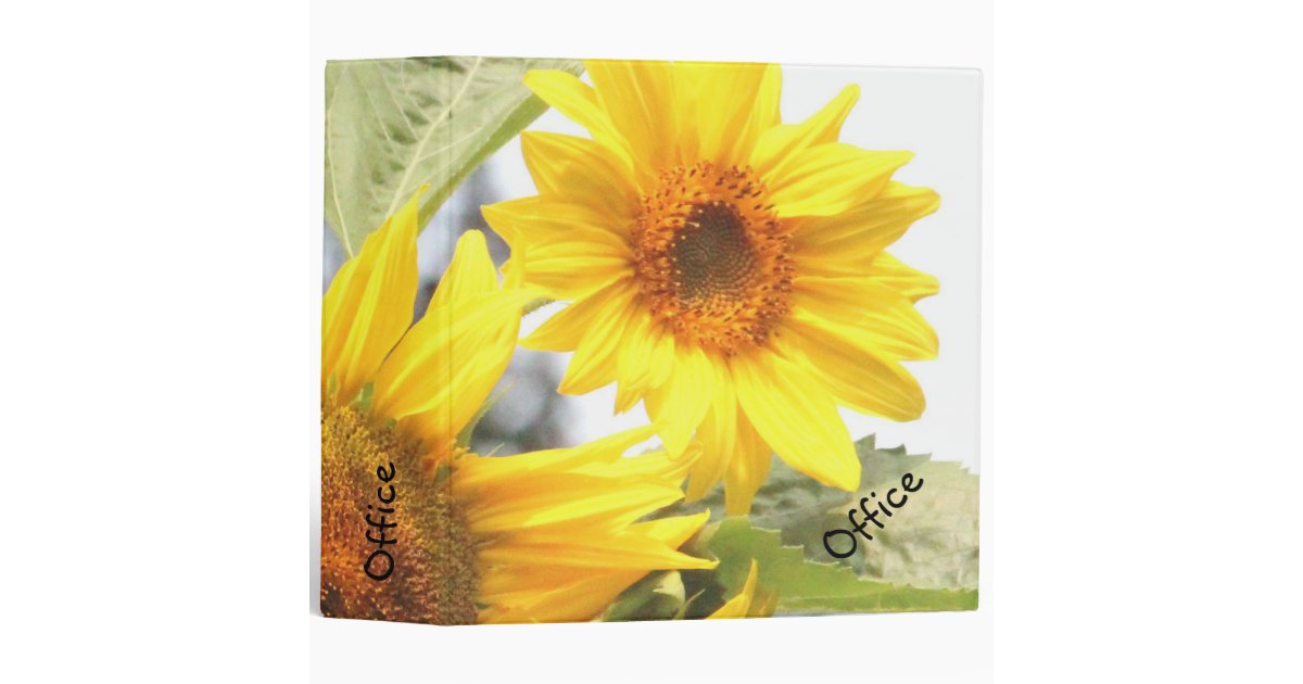 Sunny Sunflower Binder | Zazzle
