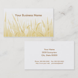 Sunny Wheat Field Business Card | Zazzle