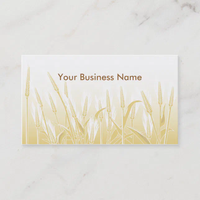 Sunny Wheat Field Business Card | Zazzle