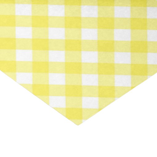 Sunny Yellow Gingham Tissue Paper | Zazzle