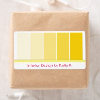 Sunny Yellow Paint Samples Label | Zazzle