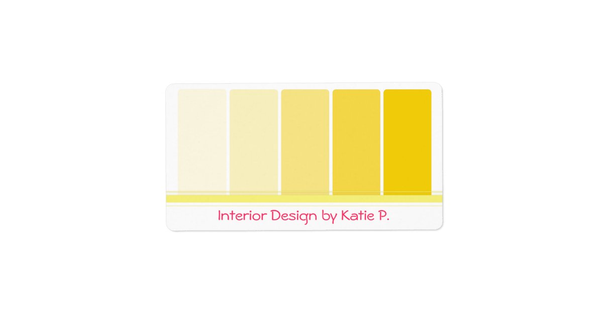 Sunny Yellow Paint Samples Label | Zazzle