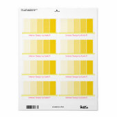 Sunny Yellow Paint Samples Label | Zazzle