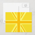 Sunny Yellow Union Jack British Flag Decor Postcard | Zazzle