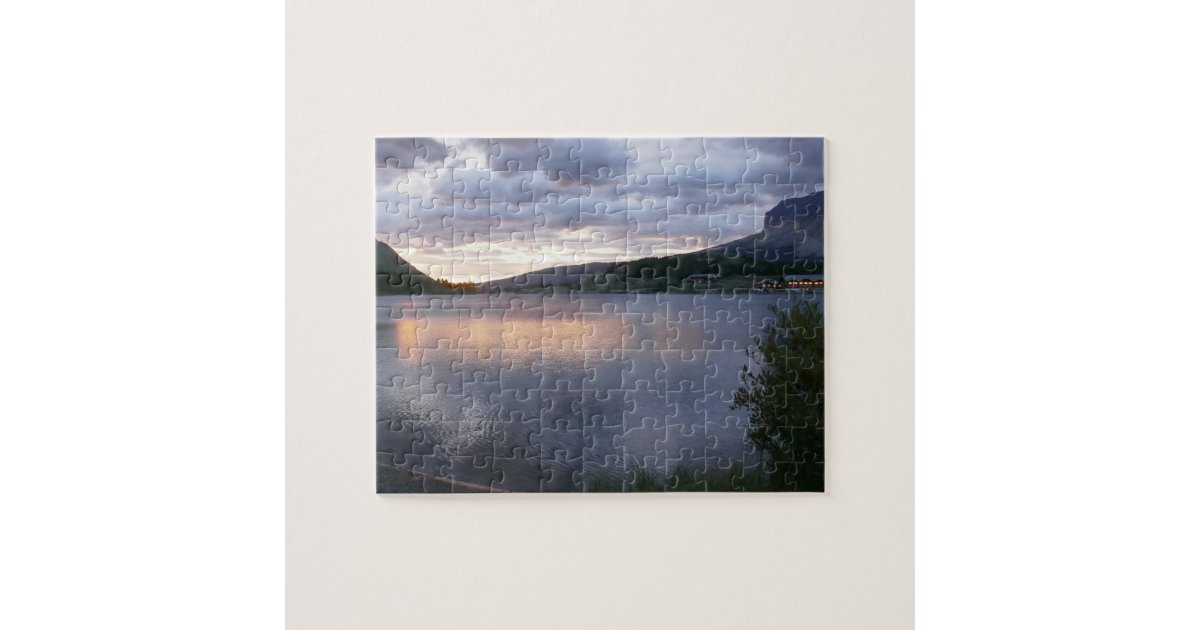 Sunrise at Swiftcurrent Lake I Jigsaw Puzzle | Zazzle