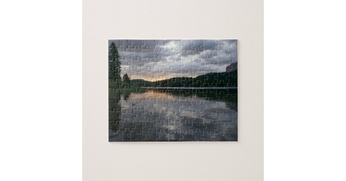 Sunrise at Swiftcurrent Lake II Jigsaw Puzzle | Zazzle