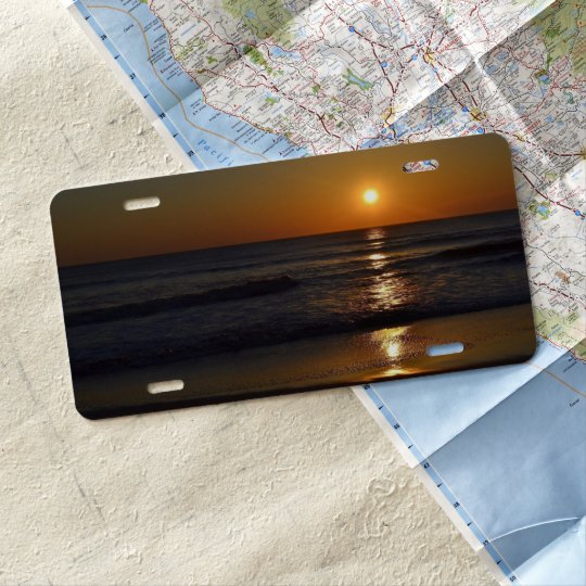 Sunrise at the Beach by Shirley Taylor License Plate | Zazzle.com