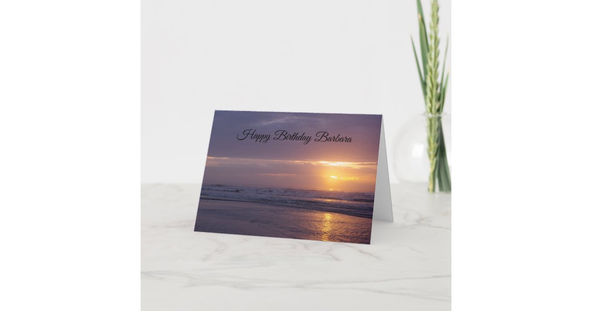 Sunrise Birthday on the Beach Card | Zazzle