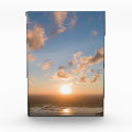 Sunrise Blue Sky Clouds Scenic Coastal Landscape Photo Block | Zazzle