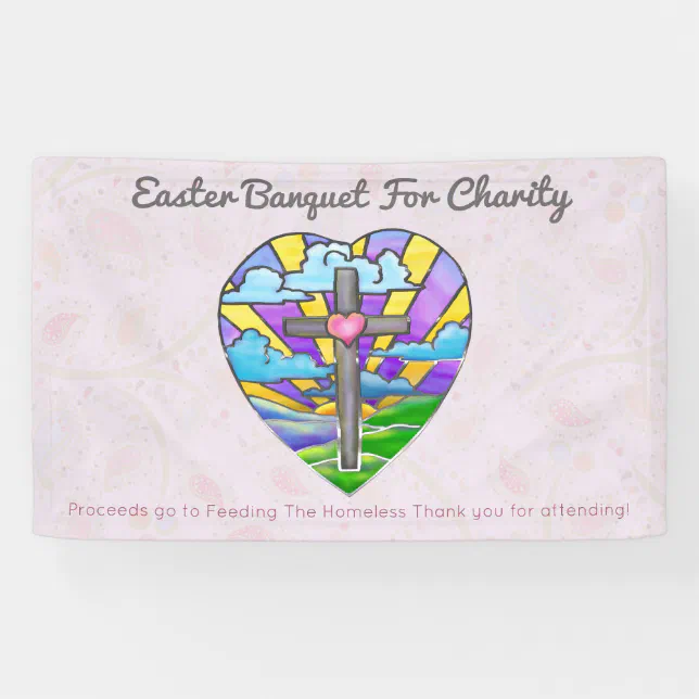 Sunrise Catholic Folk Art Easter EVENT Banner | Zazzle