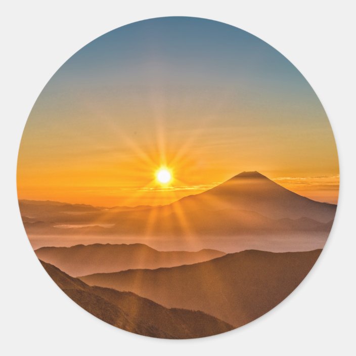 Sunrise Classic Round Sticker | Zazzle.com