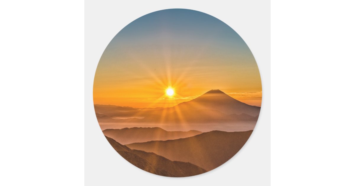 Sunrise Classic Round Sticker | Zazzle