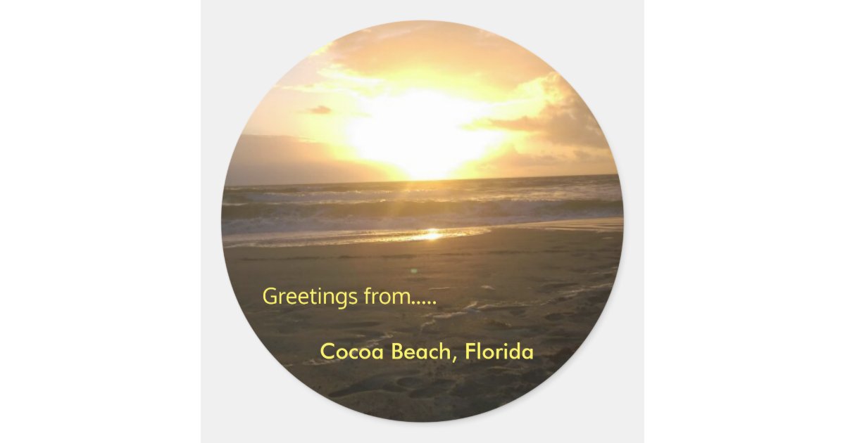 Sunrise Classic Round Sticker, Glossy Classic Round Sticker | Zazzle