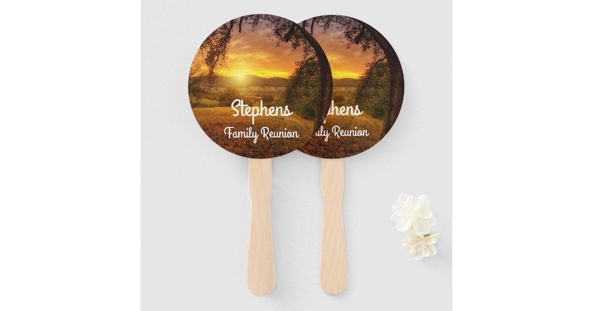 Sunrise Family Reunion Hand Fan | Zazzle