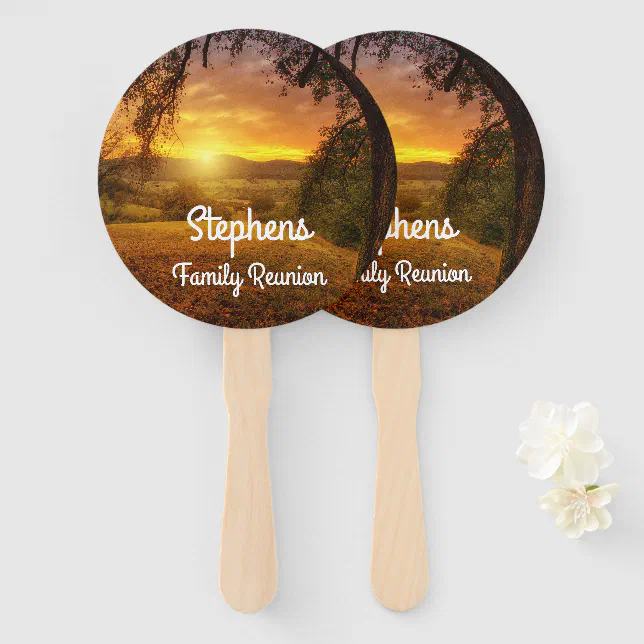 Sunrise Family Reunion Hand Fan | Zazzle
