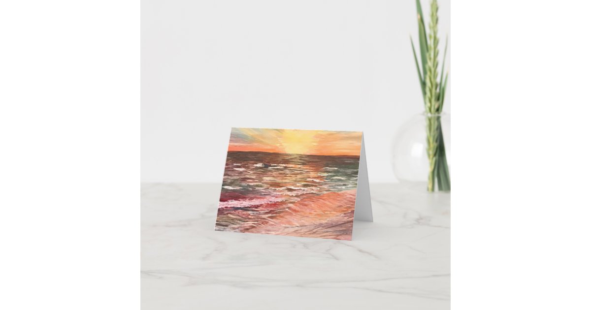 Sunrise Glow Note Card | Zazzle