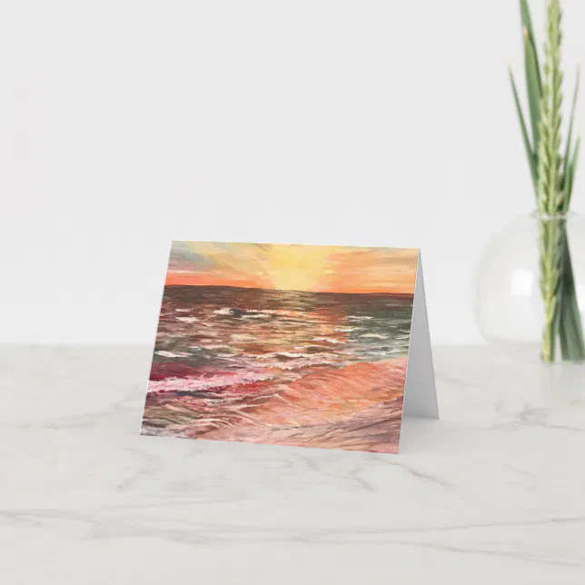 Sunrise Glow Note Card | Zazzle