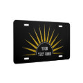 SUNRISE logo gold silver + your Backg. & ideas License Plate | Zazzle