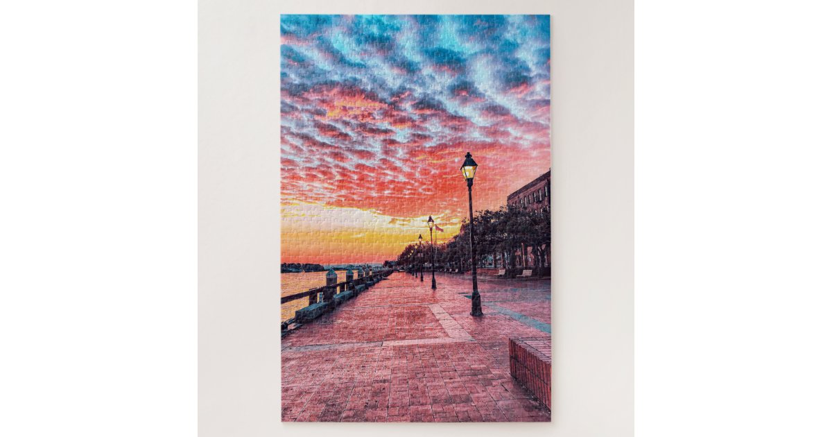 Sunrise on River Street Jigsaw Puzzle | Zazzle