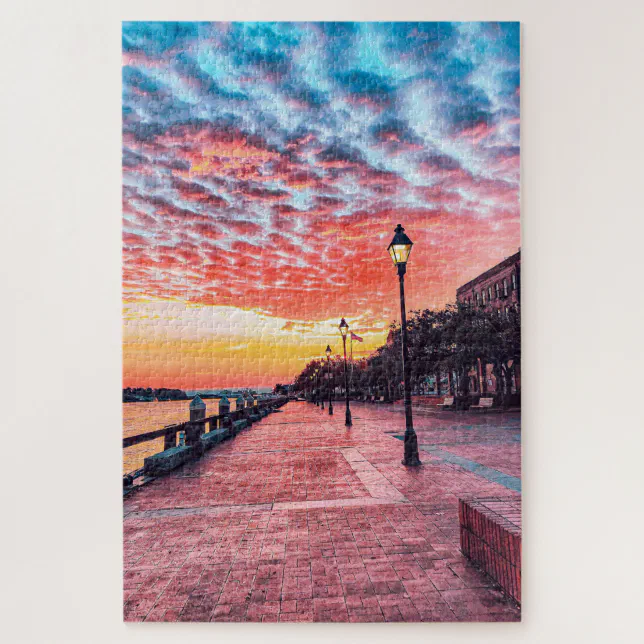 Sunrise on River Street Jigsaw Puzzle | Zazzle