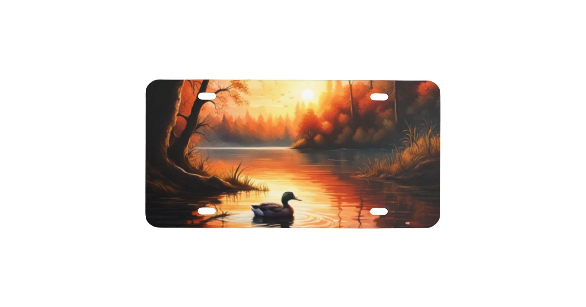Sunrise on the Lake License Plate | Zazzle