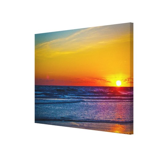 Sunrise Over Atlantic Ocean & Water Reflection III Canvas Print | Zazzle