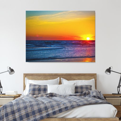 Sunrise Over Atlantic Ocean & Water Reflection III Canvas Print | Zazzle