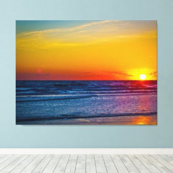 Sunrise Over Atlantic Ocean & Water Reflection III Canvas Print | Zazzle
