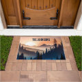 Sunrise Over the Mountains Signature Doormat | Zazzle