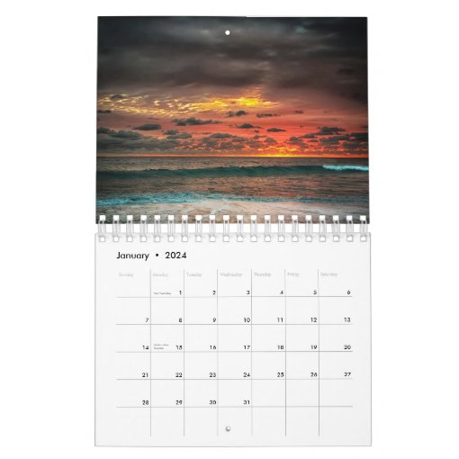 Sunrise Seascape Wall Calendar | Zazzle