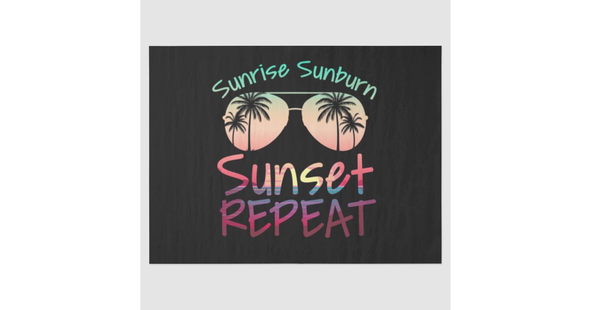 Sunrise Sunburn Sunset Repeat Tissue Paper | Zazzle