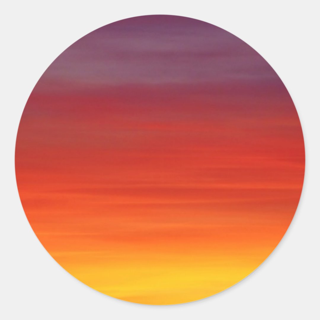 Sunrise Sunset Dawn Sky Classic Round Sticker | Zazzle