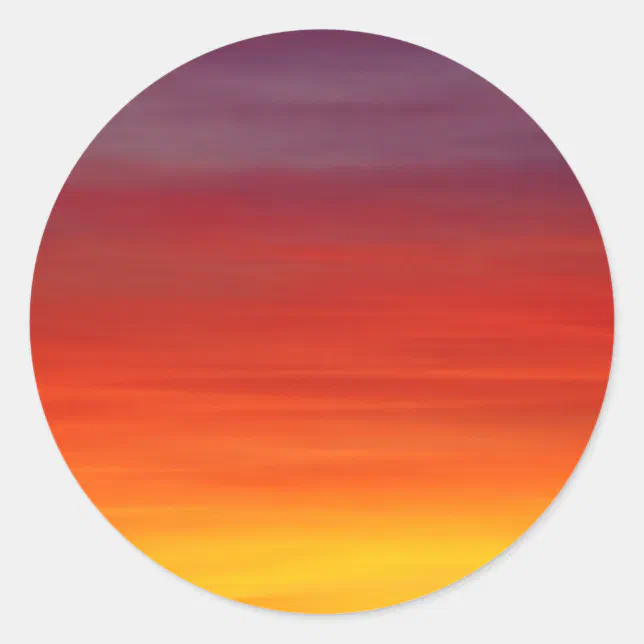Sunrise Sunset Dawn Sky Classic Round Sticker | Zazzle