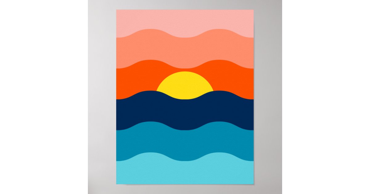 Sunrise/Sunset over the Water Poster | Zazzle
