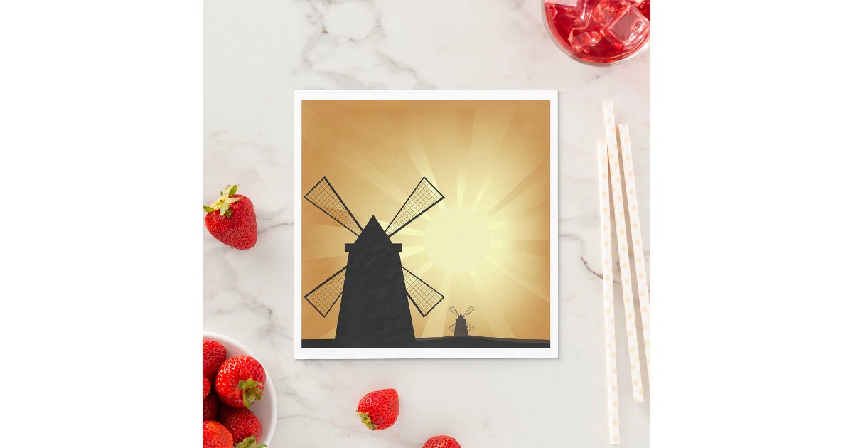 Sunrise Windmills Napkins | Zazzle