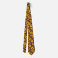 Sunroot, wild sunflower in yellow and brown neck tie | Zazzle