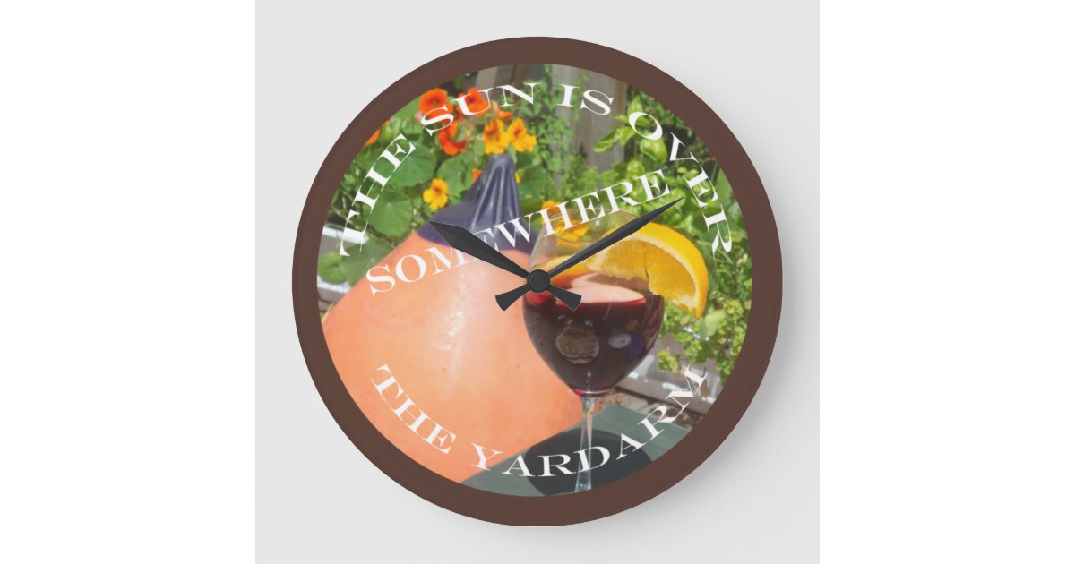 Sun's Over the Yardarm Large Clock | Zazzle