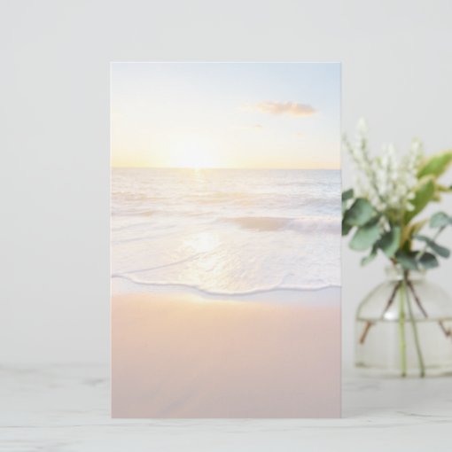 Sunset and beach stationery | Zazzle