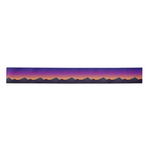 Sunset and mountains drawing ribbon | Zazzle
