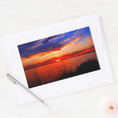 Sunset Art Rectangular Sticker | Zazzle