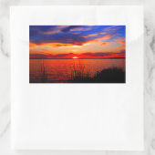 Sunset Art Rectangular Sticker | Zazzle