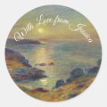Sunset at Douarnenez Classic Round Sticker | Zazzle